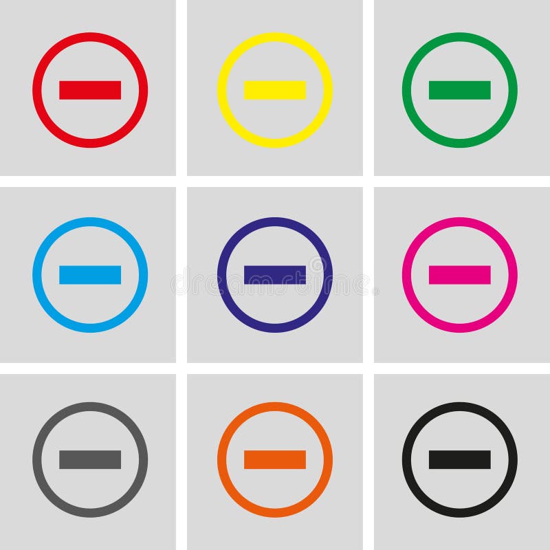 Minus Icon Stock Vector Illustration Flat Design Stock Vector ...