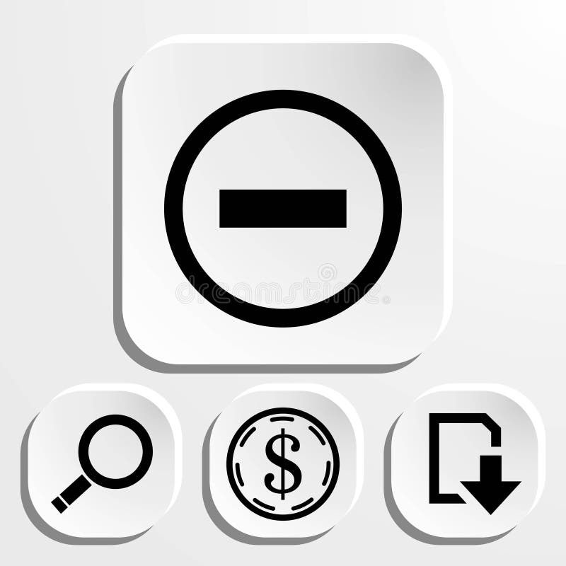 Minus Icon Stock Vector Illustration Flat Design Stock Vector ...