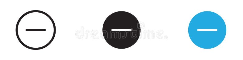 Minus Icon Thin Line Illustration Stock Vector - Illustration of ...