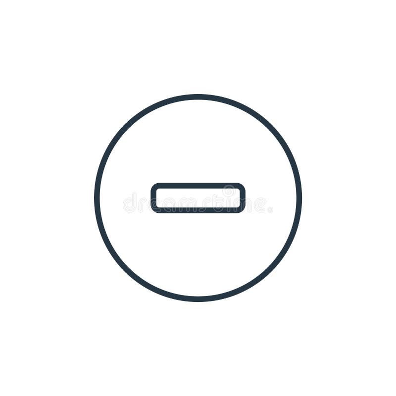 Minus Icon Vector from General Concept. Thin Line Illustration of Minus ...