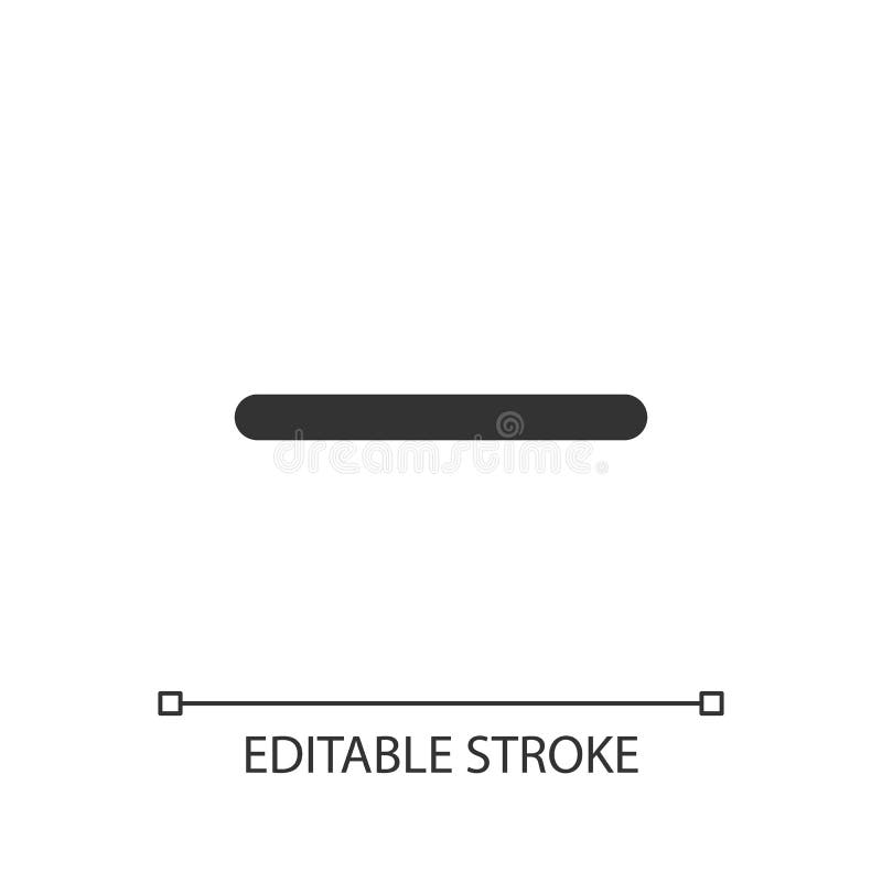 Minus Pixel Perfect White Linear Ui Icon for Dark Theme Stock Vector - Illustration of dark ...