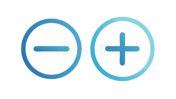 Minus and Plus Signs Icon for Quantity Controls, Vector Design ...