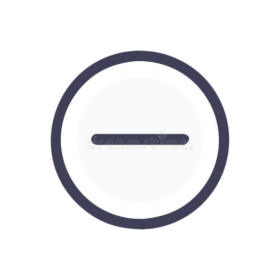 Minus Sign Icon for Decrease Stock Image - Illustration of data ...