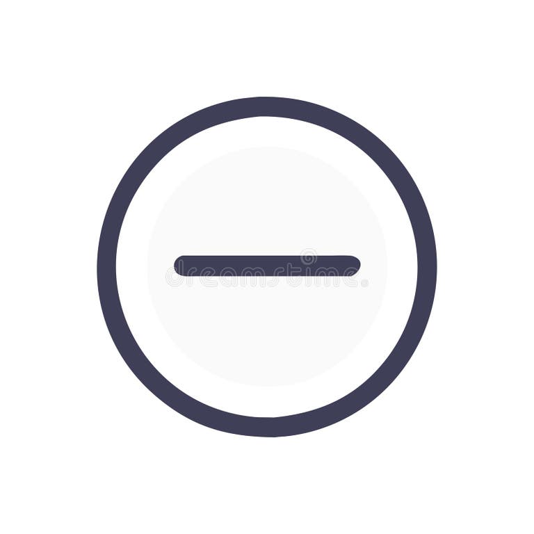 Minus Sign Icon for Decrease Stock Image - Illustration of data ...