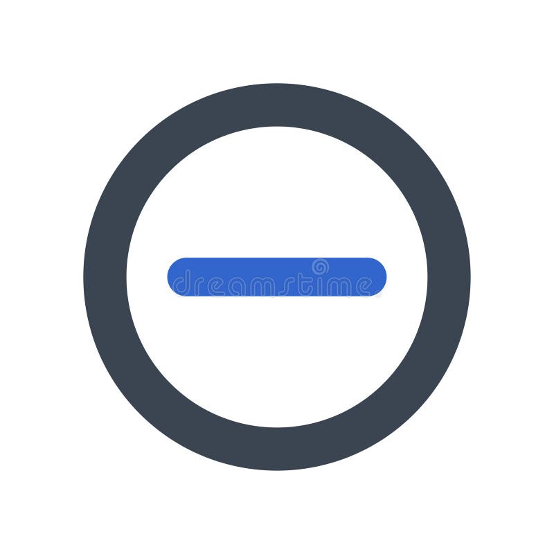 Minus sign icon stock vector. Illustration of exit, circle - 174827177