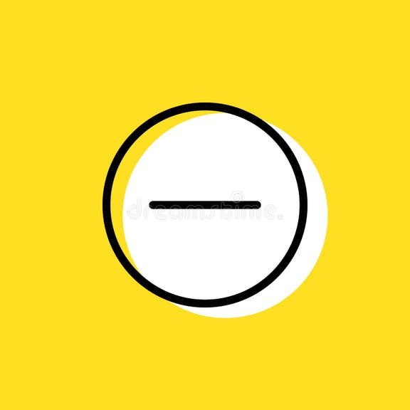 Minus Simple Vector Icon Illustration Stock Illustration - Illustration ...