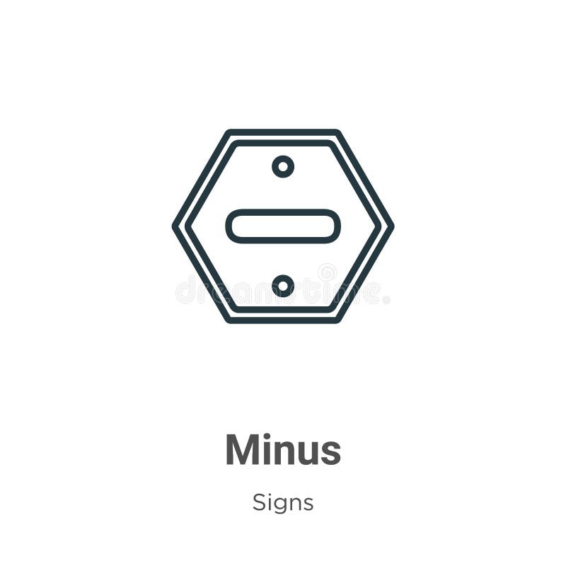 Minus Symbol Inside a Circle Outline Vector Icon. Thin Line Black Minus ...