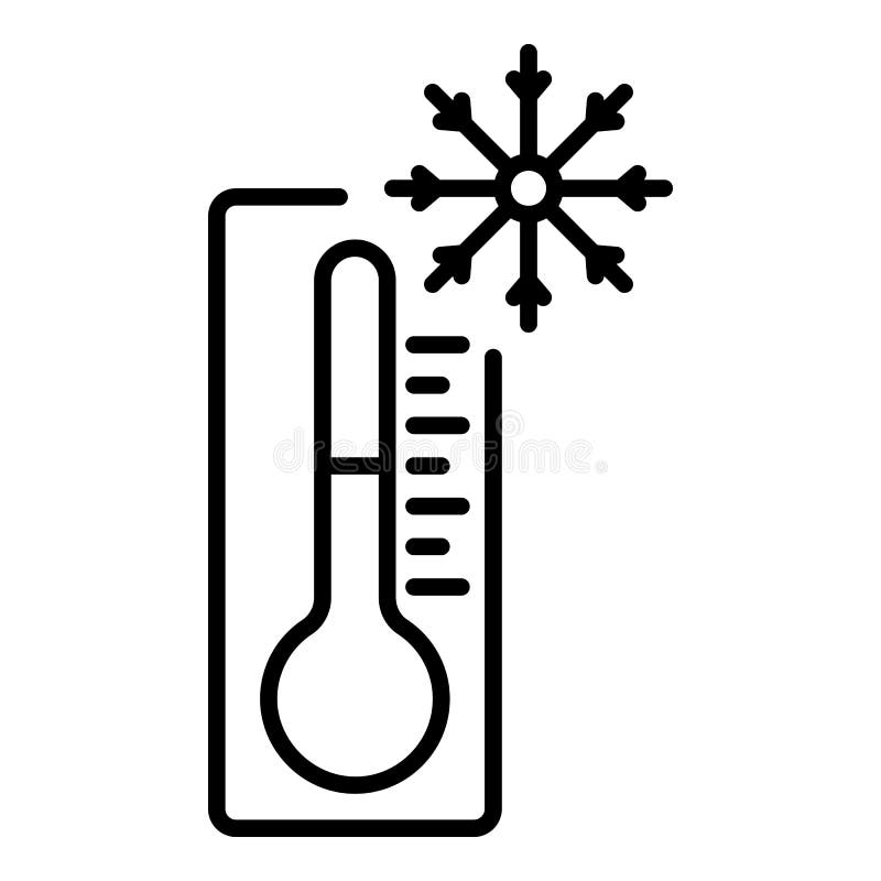 Thermometer with a Minus Temperature. Winter. Cold Weather. Cold Indicator Stock Illustration ...