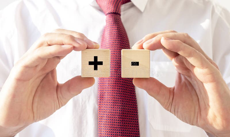 Minus Vs Plus Signs, Comparison of Opposites, Positive Vs Negative ...