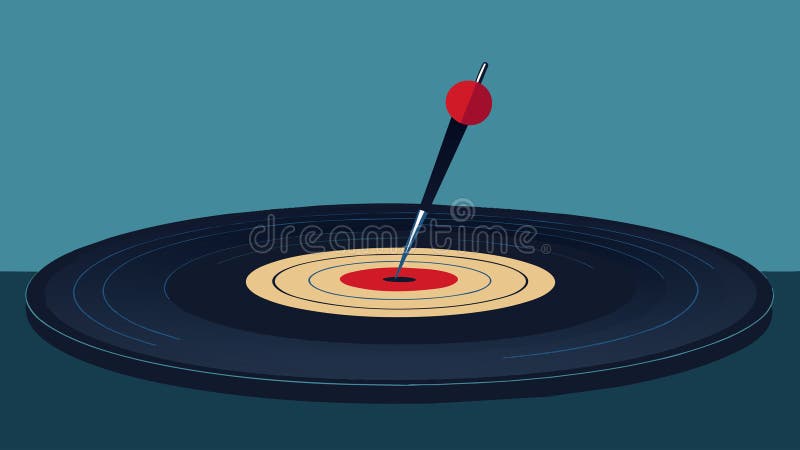 The Minuscule Point of a Record Needle As it Grazes Over the Raised ...