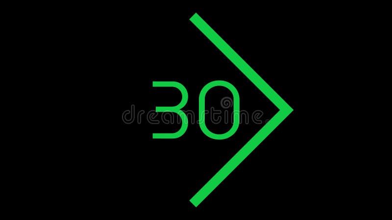 1 Minute Countdown Timer Animation With Old Film Effect Stock Footage