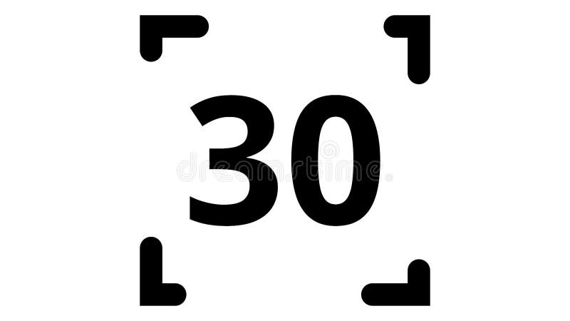 1 Minute Countdown Timer From 60 To 1 3d 4k Animation Stock Footage