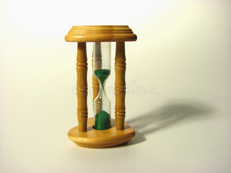 Minute hour glass stock image. Image of green, sand, glass - 4263465
