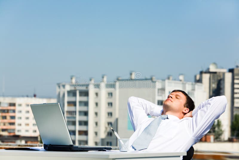 Rest after work stock image. Image of mobile, professional - 83948251