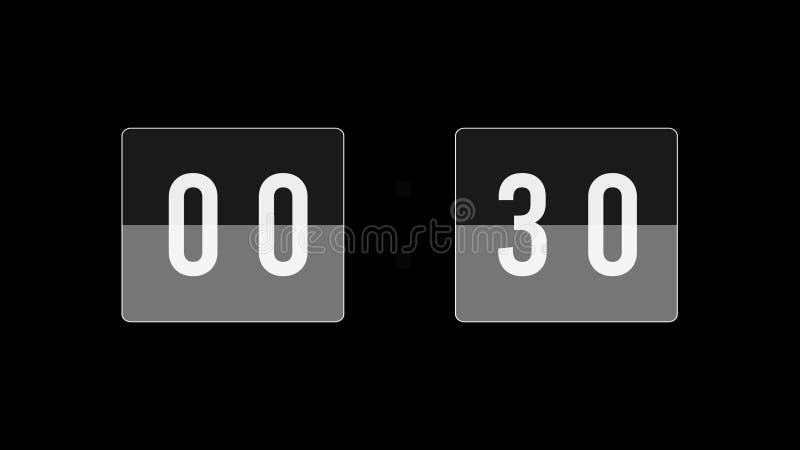1 Minute Timer Countdown Animation 60 Second To 0 Second. Modern Flat ...