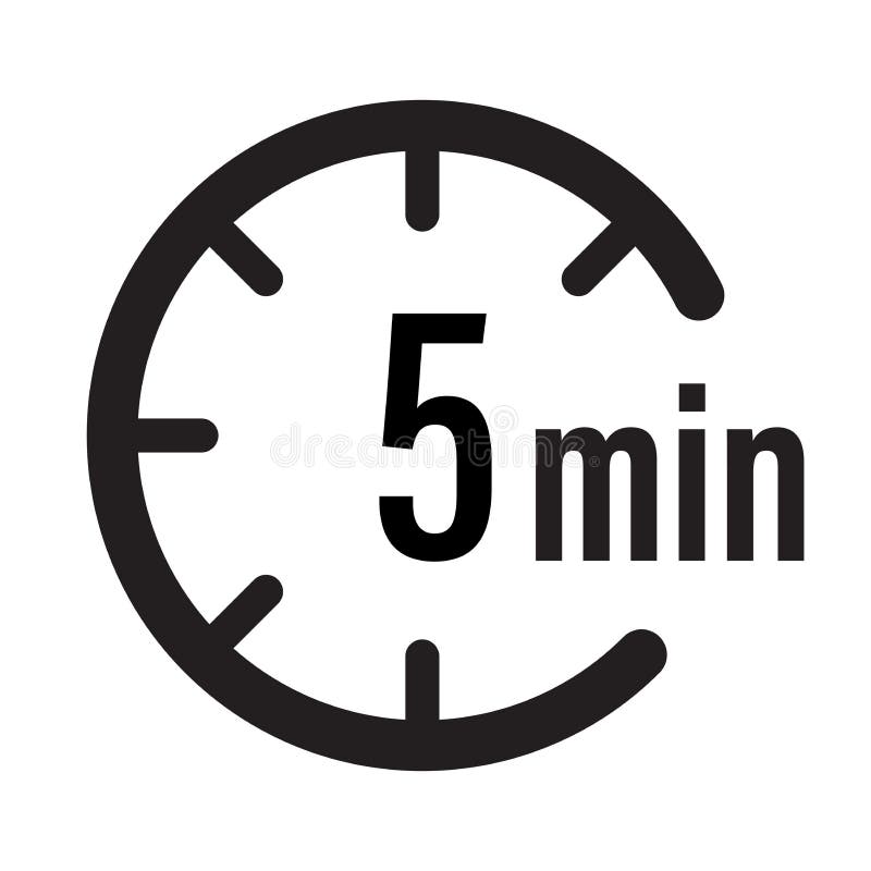 5 Minute Timer Countdown Icon Vector for Graphic Design, Logo, Website ...