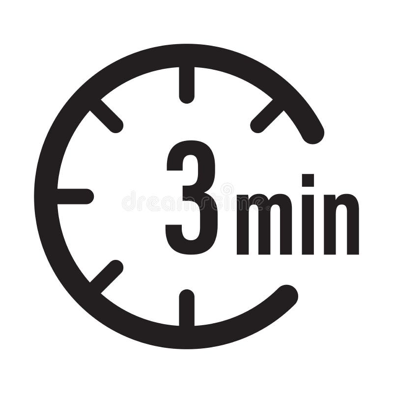 3 Minute Timer Countdown Icon Vector for Graphic Design, Logo, Website ...