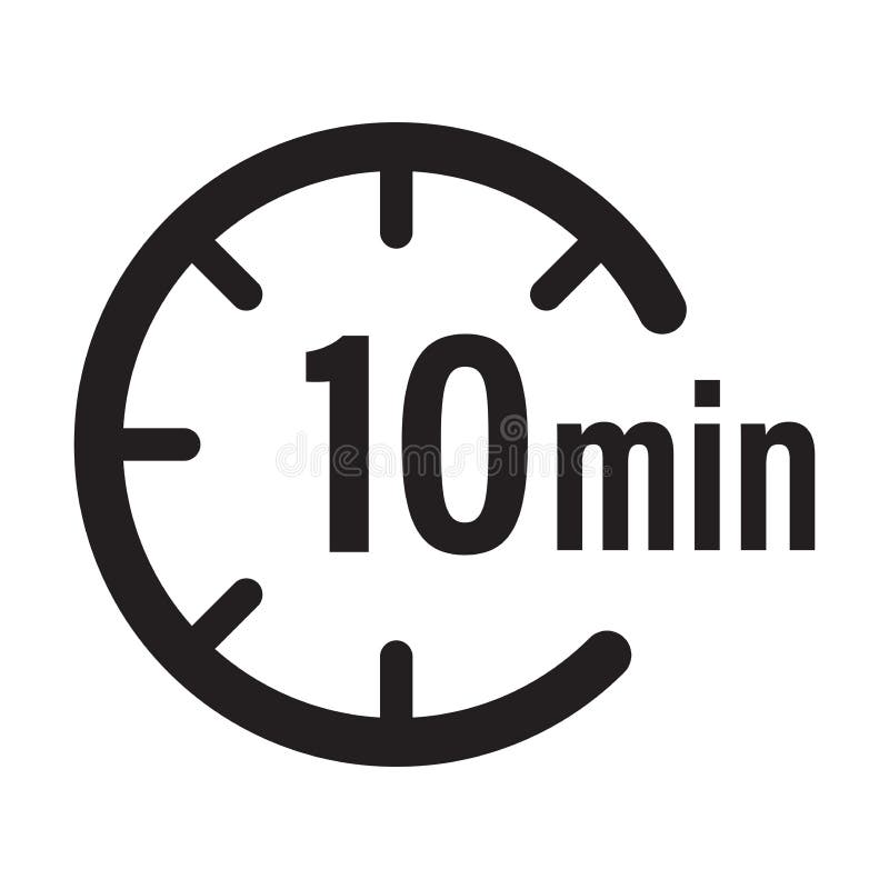 10 Minute Timer Countdown Icon Vector for Graphic Design, Logo, Website ...