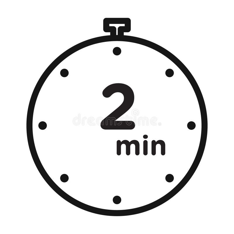 Minute Timer Icon Black Line Art Vector Logo Stock Vector ...