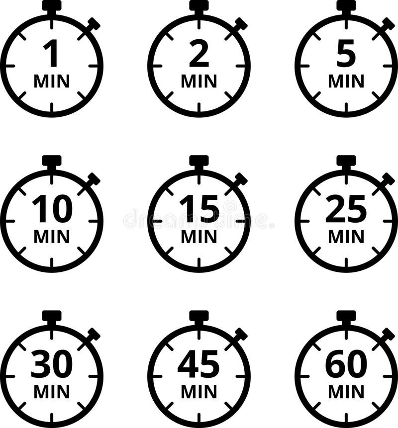 Minute Timer Icon - the Indicates the Limited Cooking Time or Deadline ...