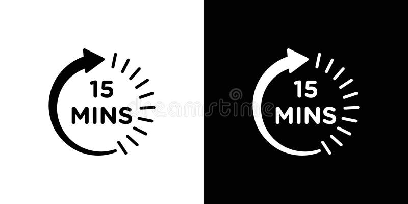 Minute Timer Icon Linear Logo Isolated Stock Vector - Illustration of ...