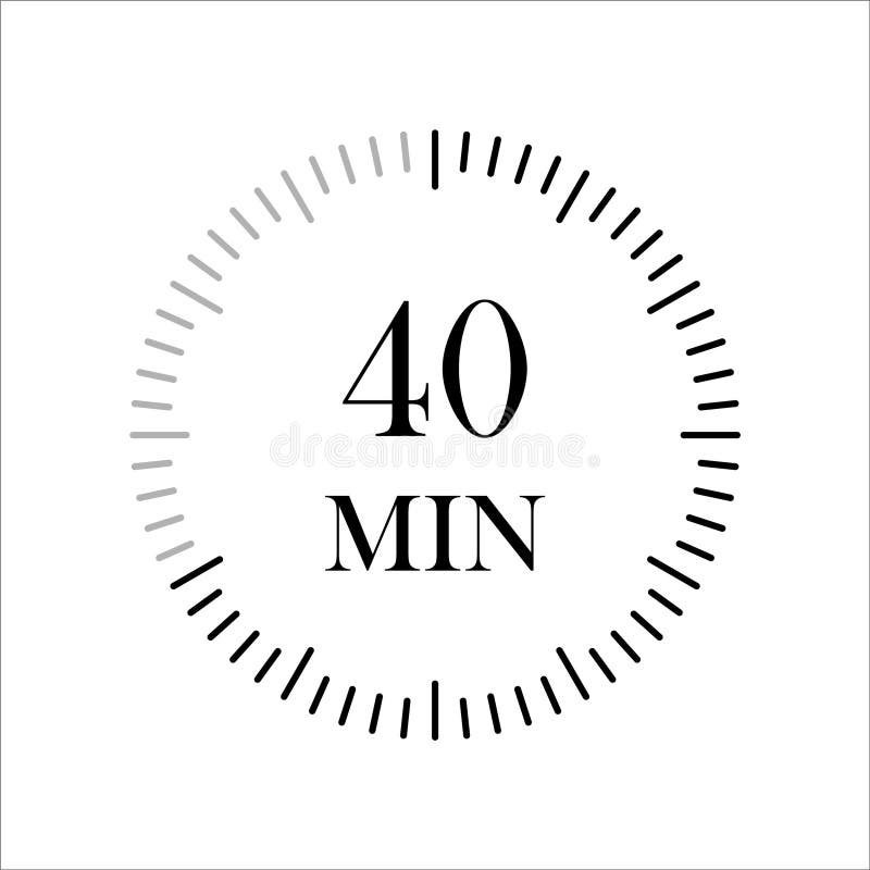 40-minute Timers Clocks, Timer 10 Min Icon. Stock Vector - Illustration ...