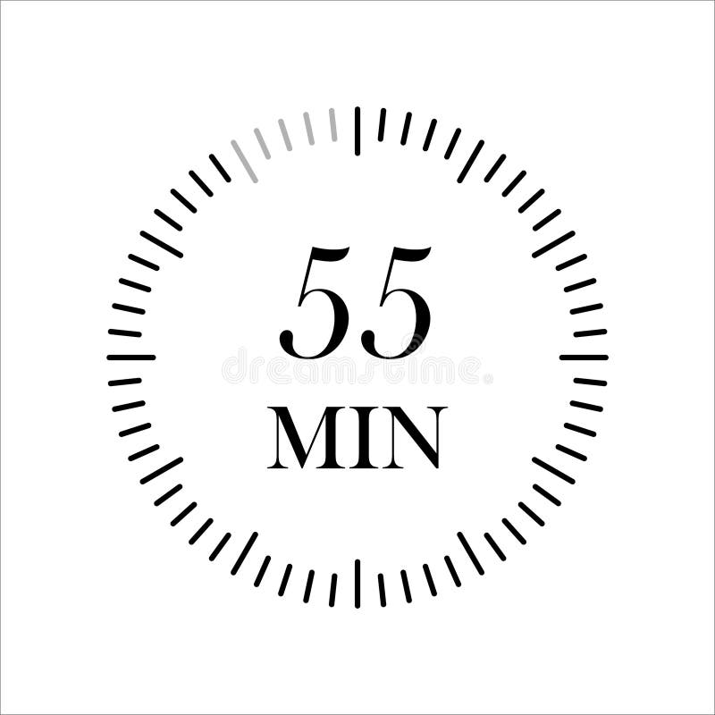 55-minute Timers Clocks, Timer 10 Min Icon. Stock Vector - Illustration ...
