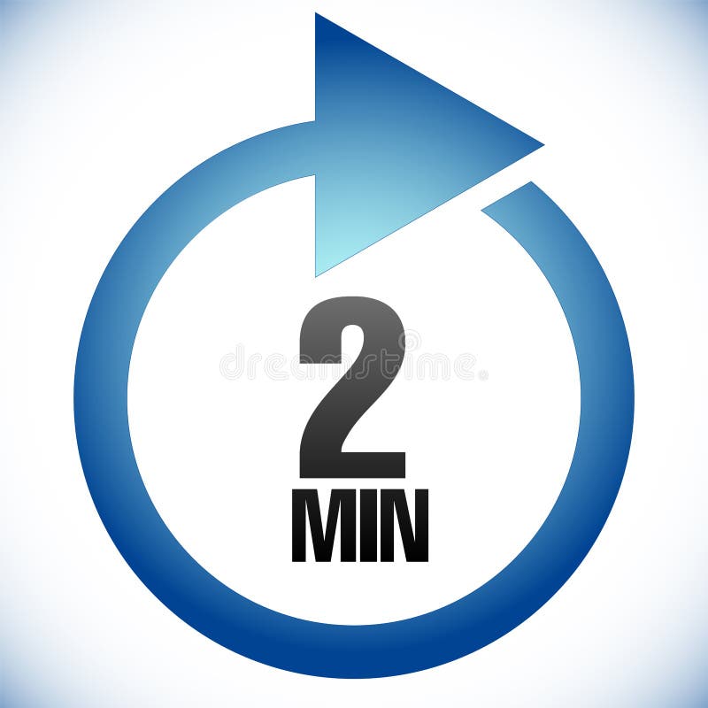 2 Minute Turnaround Time TAT Icon. Interval for Processing, Return To ...