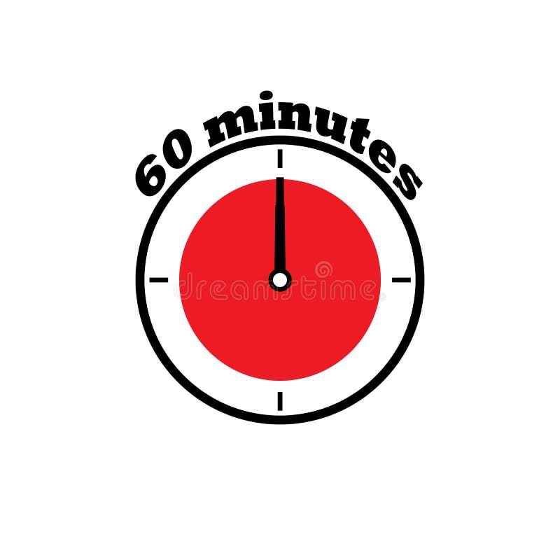 60 minutes clock dial stock vector. Illustration of chrome - 98093455