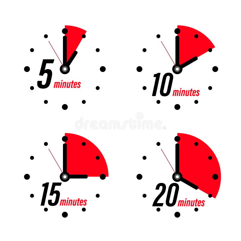 10 Minutes To 11 O`clock Analog Clock Icon Stock Illustration ...