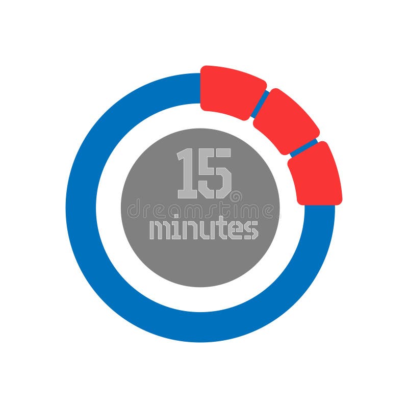 15 Minutes. Creative Design of the Dial with Time Indication Stock ...