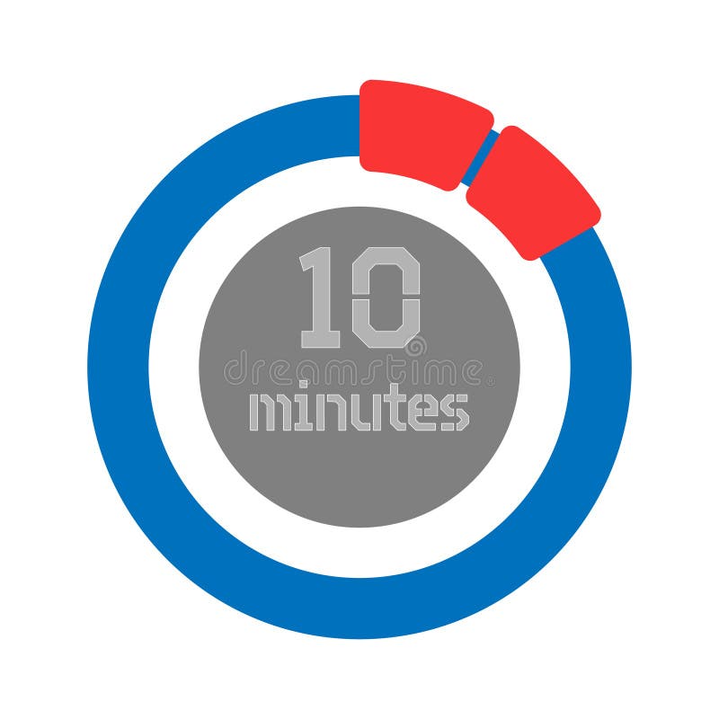 10 Minutes. Creative Design of the Dial with Time Indication Stock ...