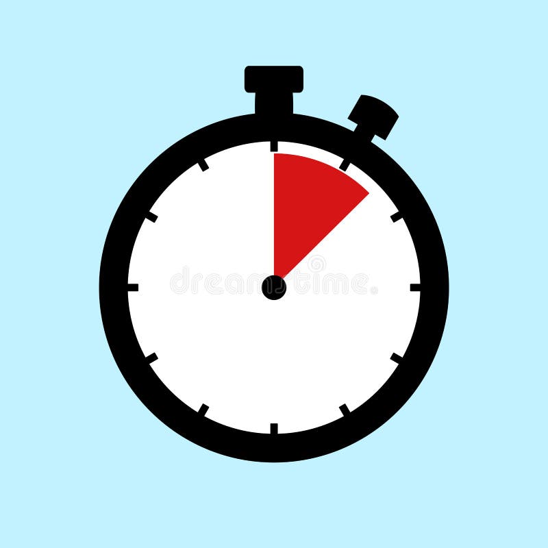 90 Minutes or 1,5 Hours - Stopwatch Icon Stock Illustration ...