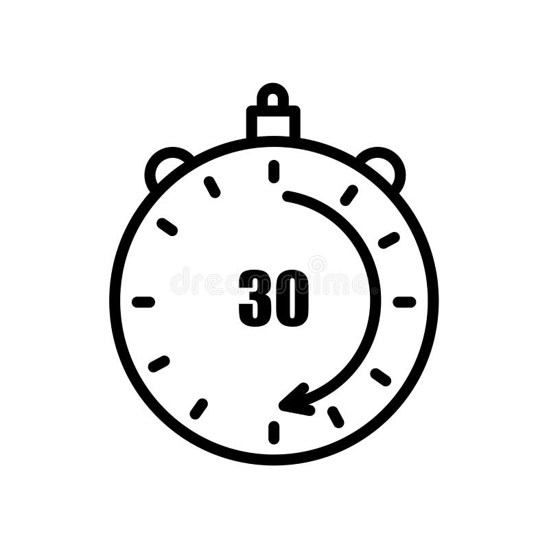 30 Minutes Icon Isolated on White Background Stock Vector ... 30 Minutes Icon Isolated on White Background Stock Vector ...