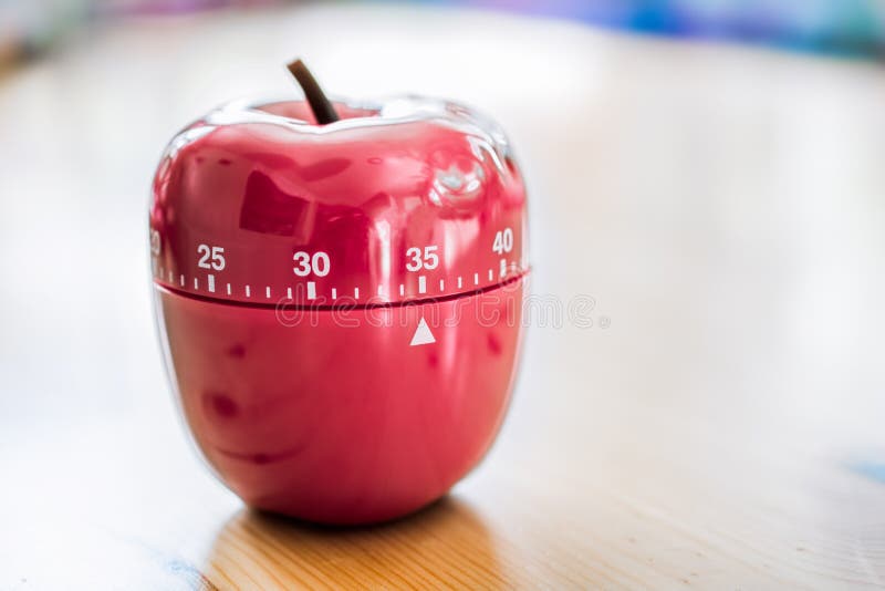 30 Minutes - Red Kitchen Egg Timer in Apple Shape Stock Photo - Image ...