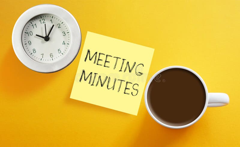 Minutes of Meeting are Shown Using the Text Meeting Minutes Stock Image ...