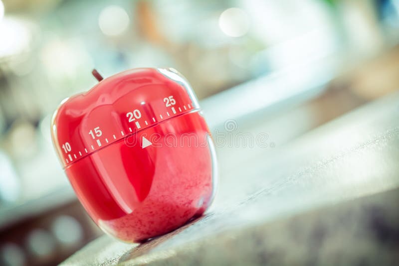 20 Minutes - Red Kitchen Egg Timer in Apple Shape Stock Photo - Image ...