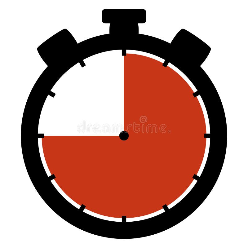 45 Minutes, 45 Seconds or 9 Hours - Stopwatch Icon Showing Duration ...