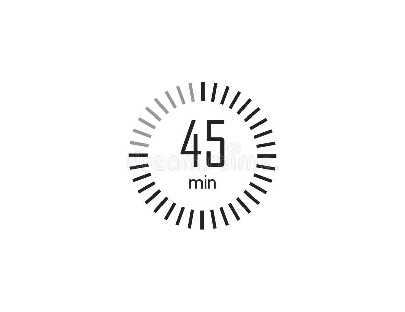 The 45 Minutes, Stopwatch, Digital Timer. Clock and Watch, Vector ...