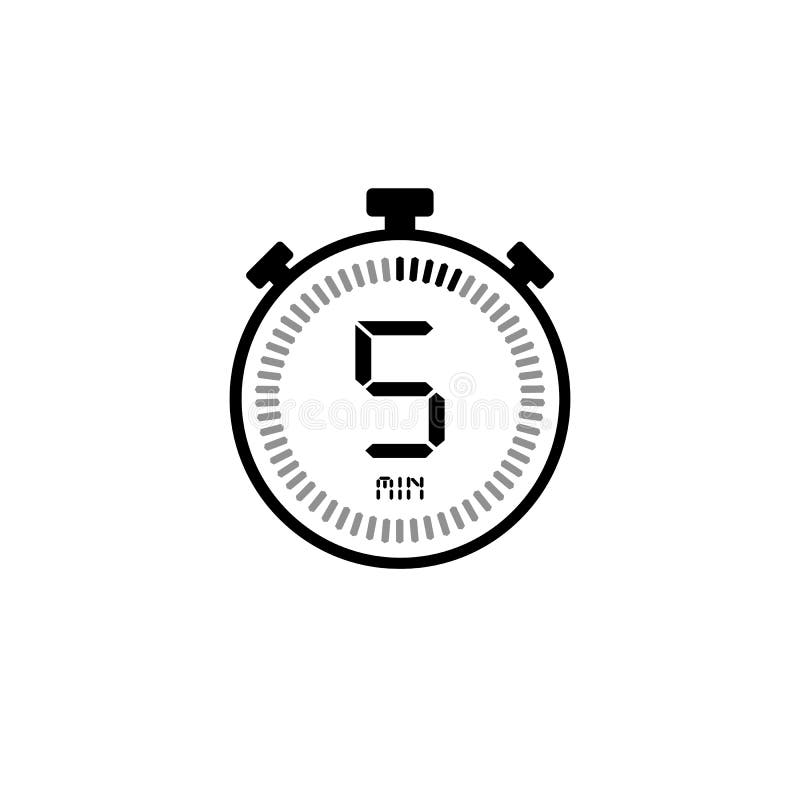 The 5 Minutes, Stopwatch Icon, Digital Timer. Clock Watch, Timer ...