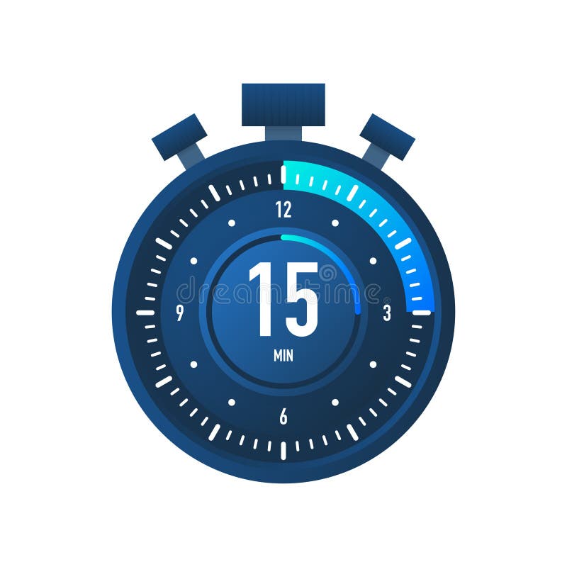 The 15 Minutes, Stopwatch Vector Icon. Stopwatch Icon in Flat Style on ... The 15 Minutes, Stopwatch Vector Icon. Stopwatch Icon in Flat Style on ...
