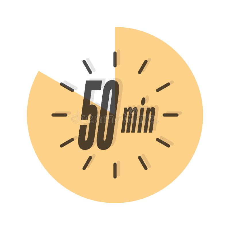 50 Minutes. Timer, Clock, or Stopwatch Icon Stock Vector - Illustration ...