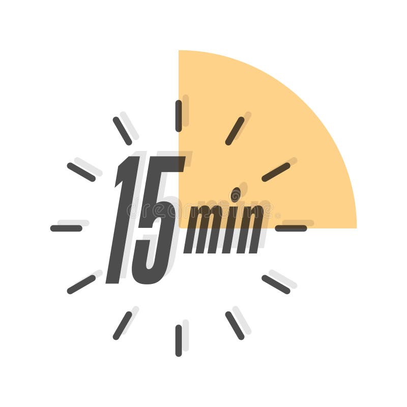 15 Minutes. Timer, Clock, or Stopwatch Icon Stock Vector - Illustration ...