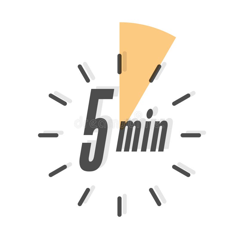 5 Minutes. Timer, Clock, or Stopwatch Icon Stock Illustration ...
