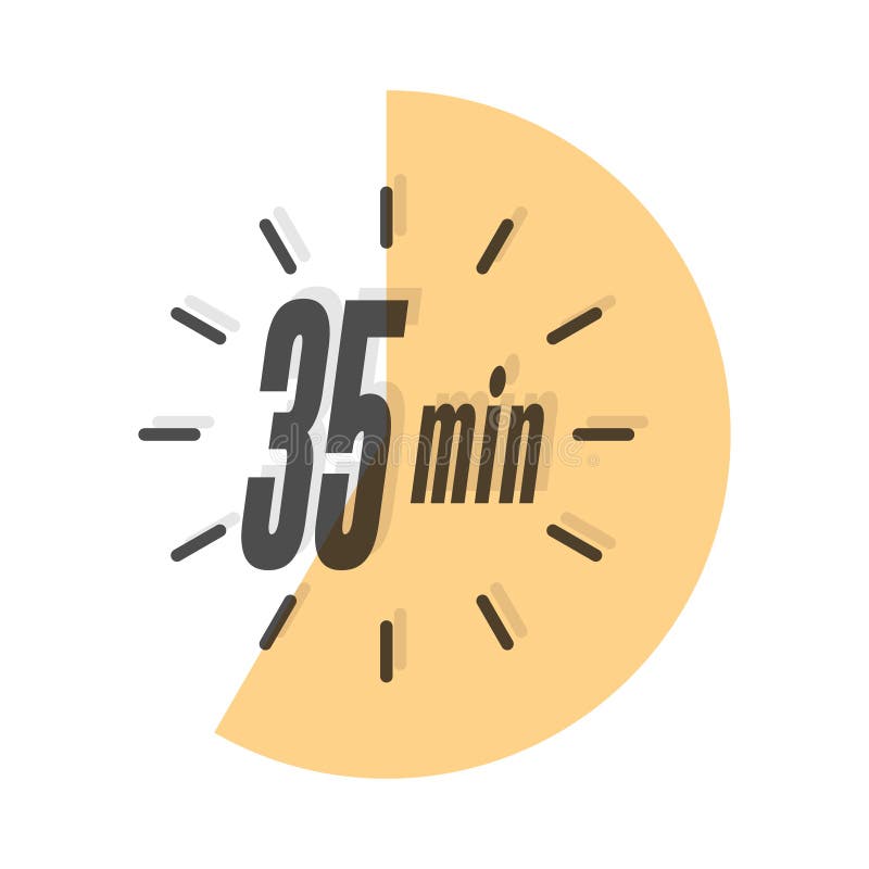 35 Minutes. Timer, Clock, or Stopwatch Icon Stock Vector - Illustration ...
