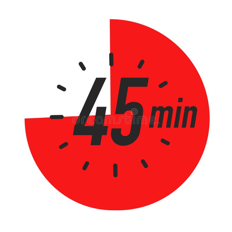 45 Minutes Timer Symbol Red Color Style Stock Vector - Illustration of ... 45 Minutes Timer Symbol Red Color Style Stock Vector - Illustration of ...