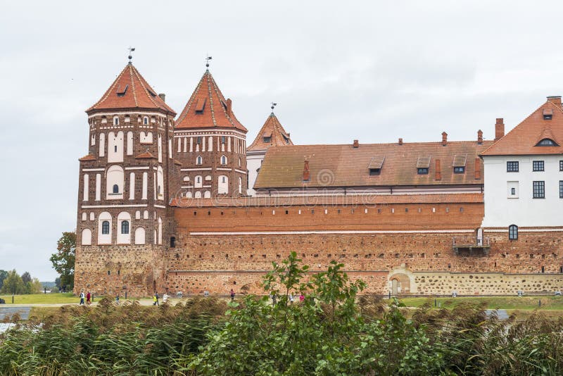 Mir, Belarus - 10.03.2023 -Shot of the Mir Castle Complex. Landmark ...