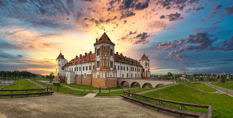 MIR, BELARUS - September 17, 2021: the Architectural Monument of the ...