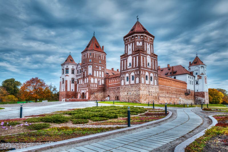 Mir castle in Belarus stock image. Image of military - 41241031