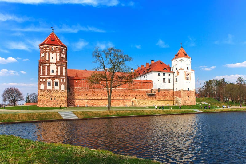 Mir Castle Complex stock image. Image of strength, cloud - 23948345